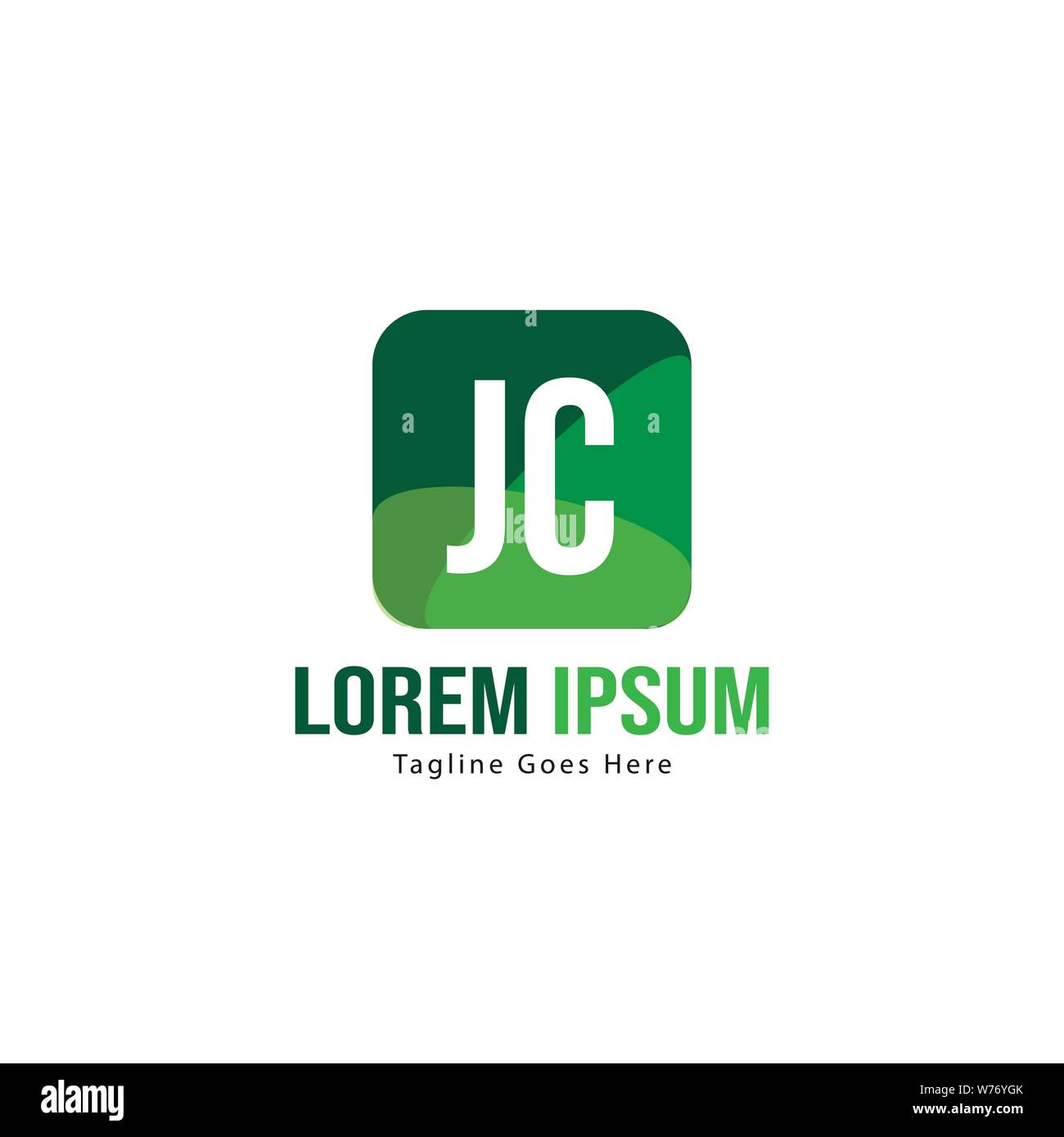 Initial JC logo template with modern frame. Minimalist JC letter logo ...