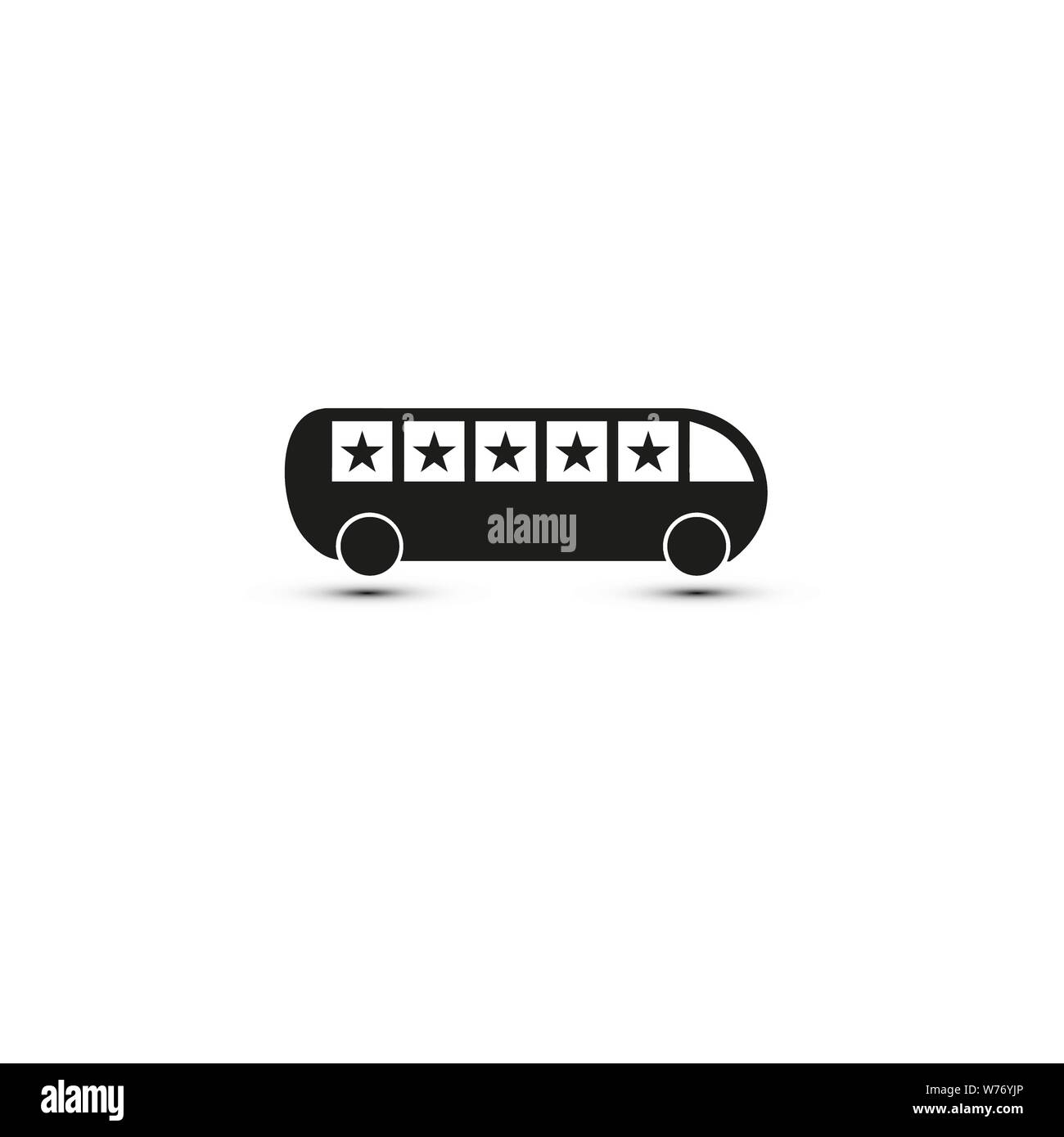 Bus and five stars icon. Trendy Bus logo concept on white background ...