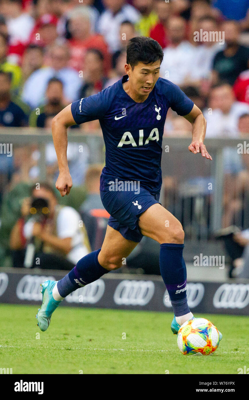 Munich, Deutschland. 30th July, 2019. Heung Min SON (# 7, TOT). Soccer ...