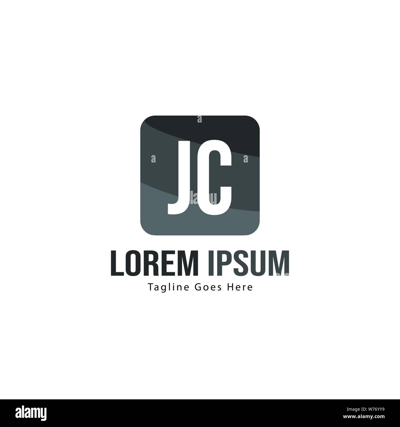 Initial JC logo template with modern frame. Minimalist JC letter logo ...