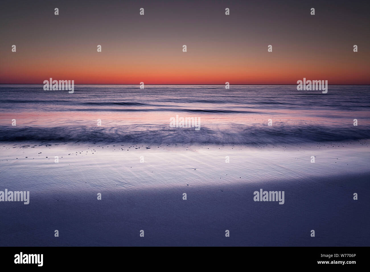 Sunset Afterglow At The Beach Stock Photo Alamy