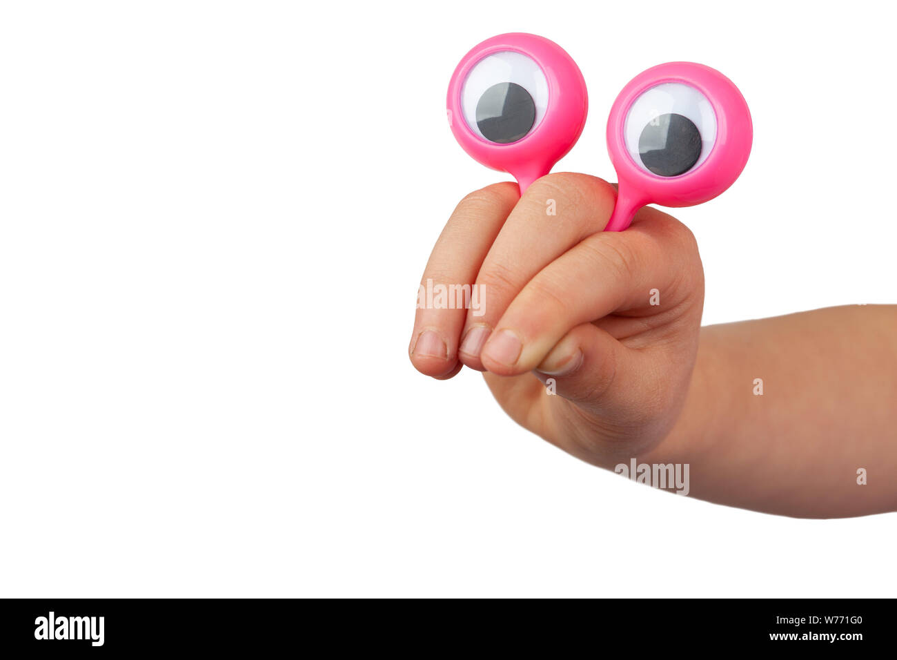 Scared funny face with huge eyes staring intensely isolated on white ...