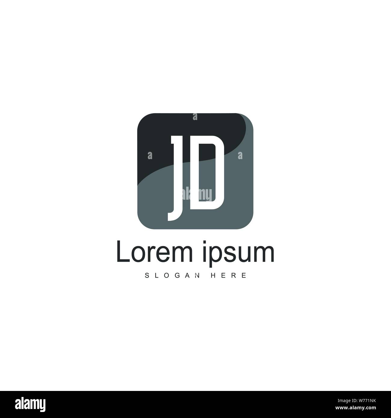 Initial JD logo template with modern frame. Minimalist JD letter logo ...