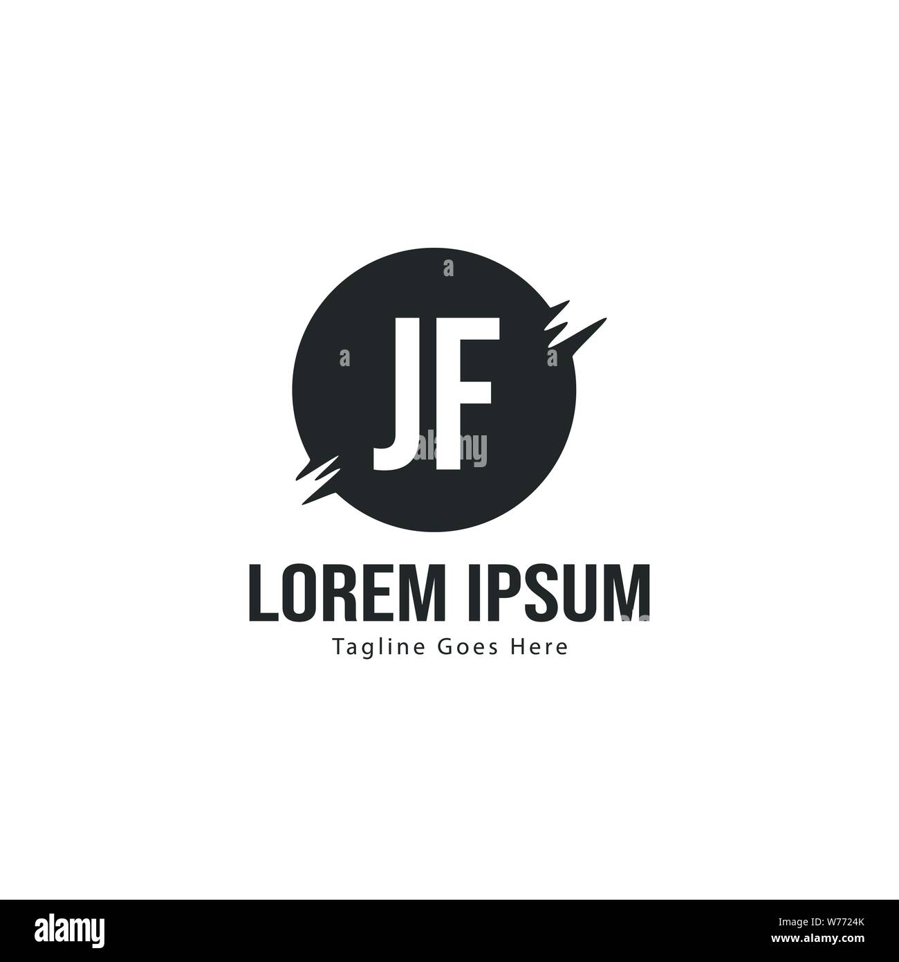 Initial JE logo template with modern frame. Minimalist JE letter logo ...