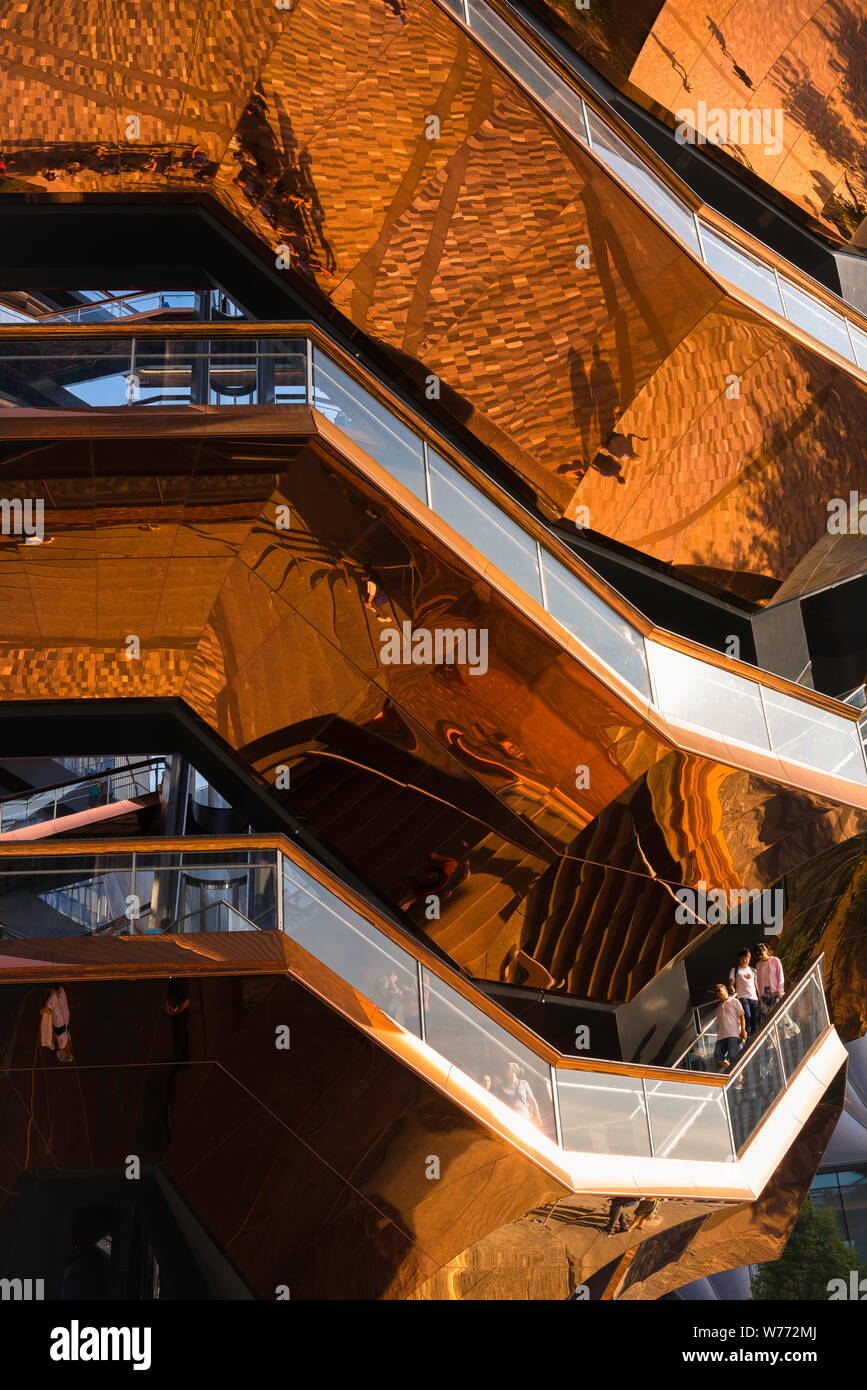 New York City architecture, detail of the Vessel building (2019 ...