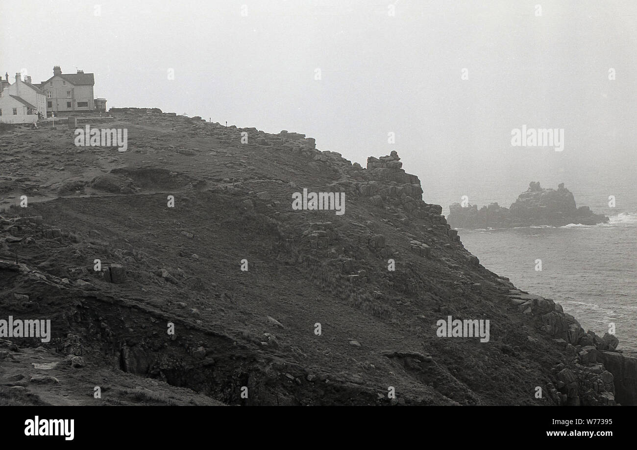 1970s, historical, a view of the rugged, rocky landscape at the ...