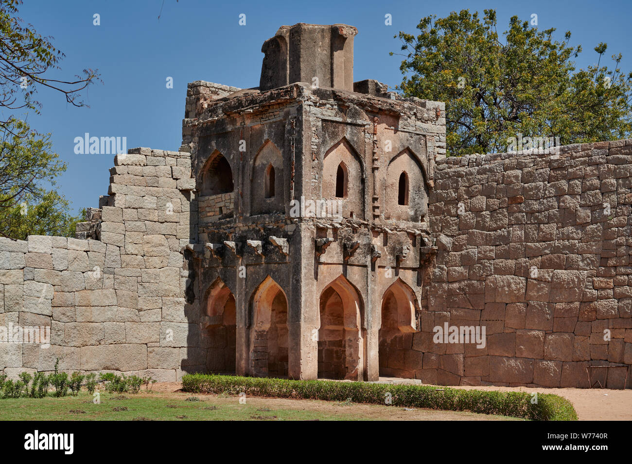 watch tower at Lotus Mahal, Hampi, UNESCO world heritge site, Karnataka ...