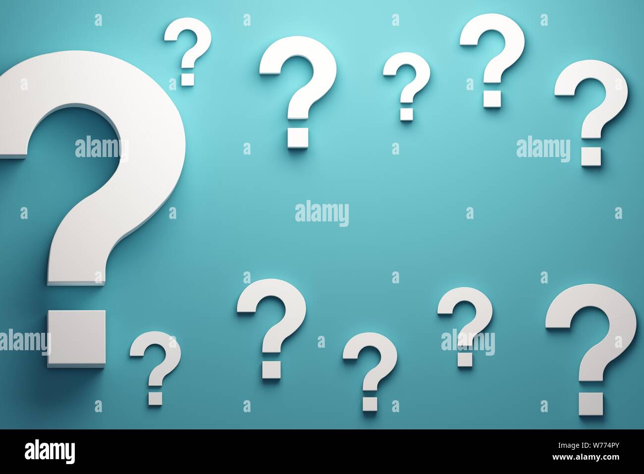 Question marks banner background. 3D Render illustration Stock Photo ...