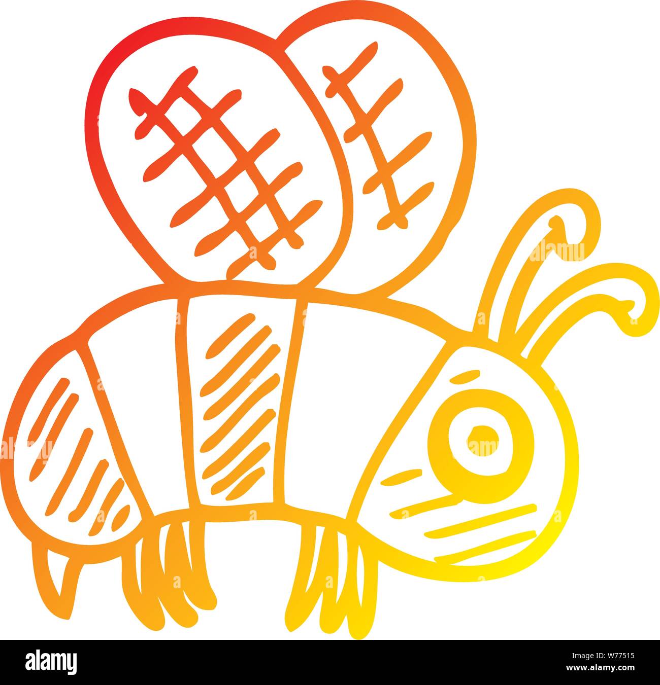 warm gradient line drawing of a cartoon Stock Vector Image & Art - Alamy