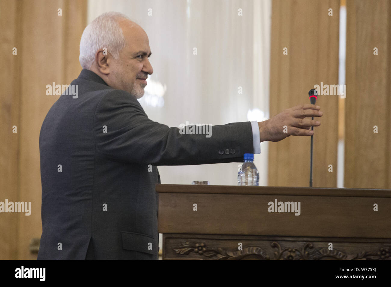 Tehran, Tehran, IRAN. 5th Aug, 2019. Iranian Foreign Minister Mohammad ...