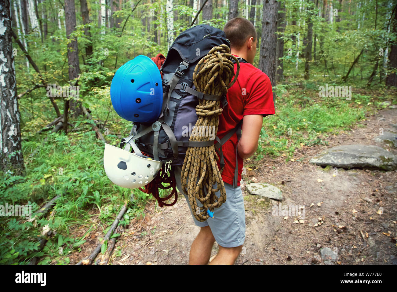 Hiker backpack goes on hi-res stock photography and images - Alamy