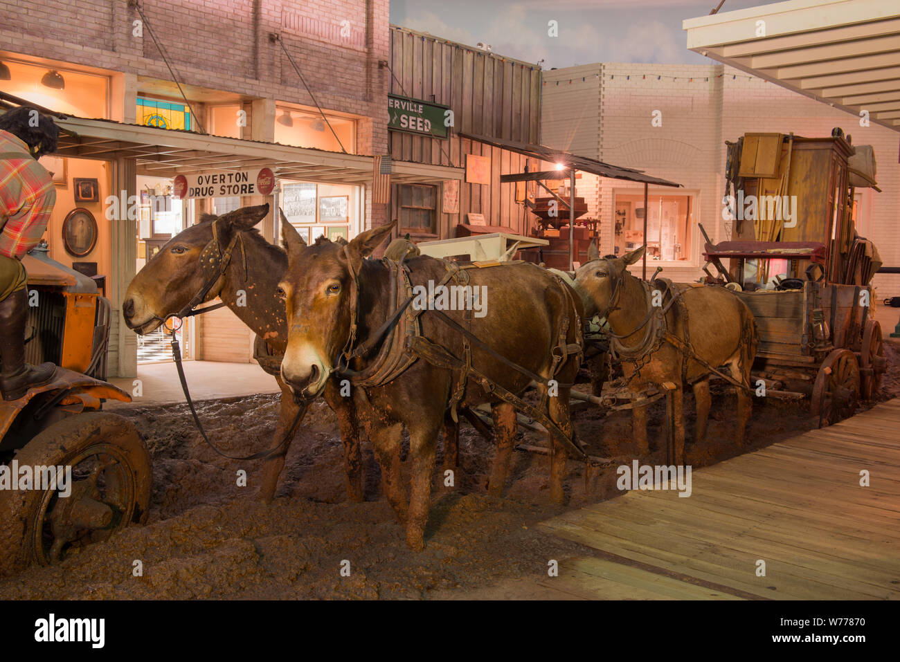 A depiction of a muddy Main Street at the East Texas Oil Museum, in ...