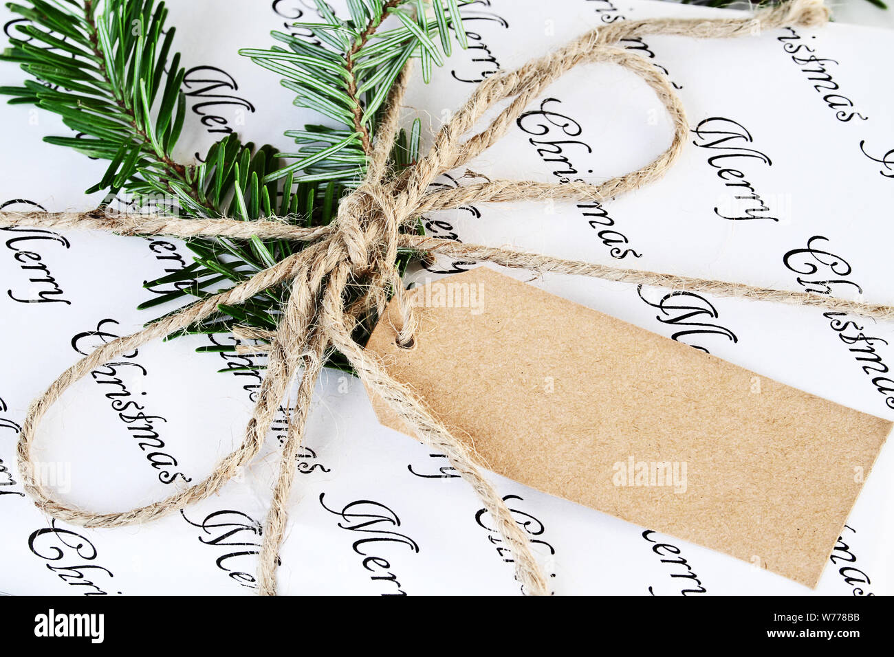 Beautiful christmas gift tag overhead hi-res stock photography and ...