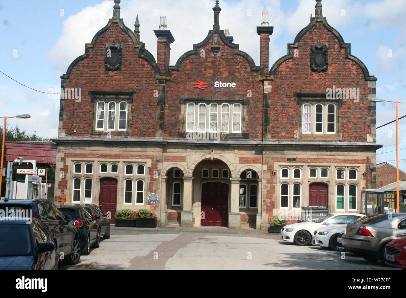 Victorian railway station at Stone, Staffordshire,built in 1849 and now ...