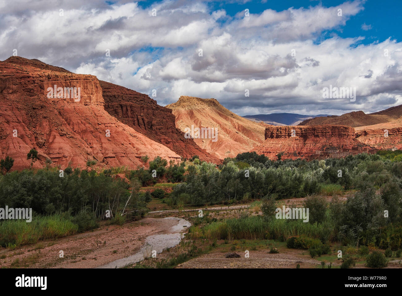the beautiful Rose Valley - Vallee des Roses, near Ouarzazate, Morocco ...