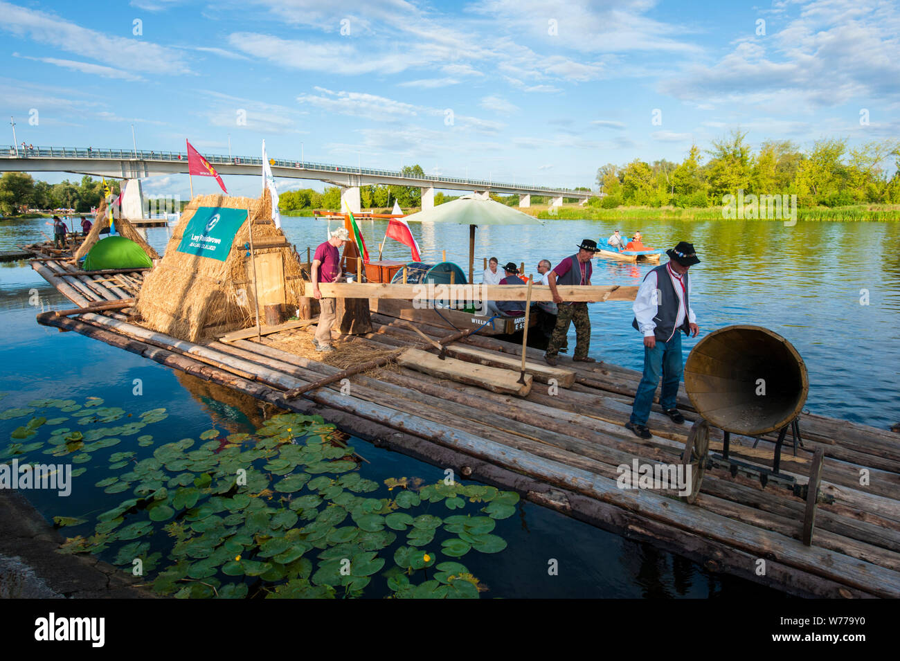 Reconstruction of traditional timber rafting on The Narew river in ...