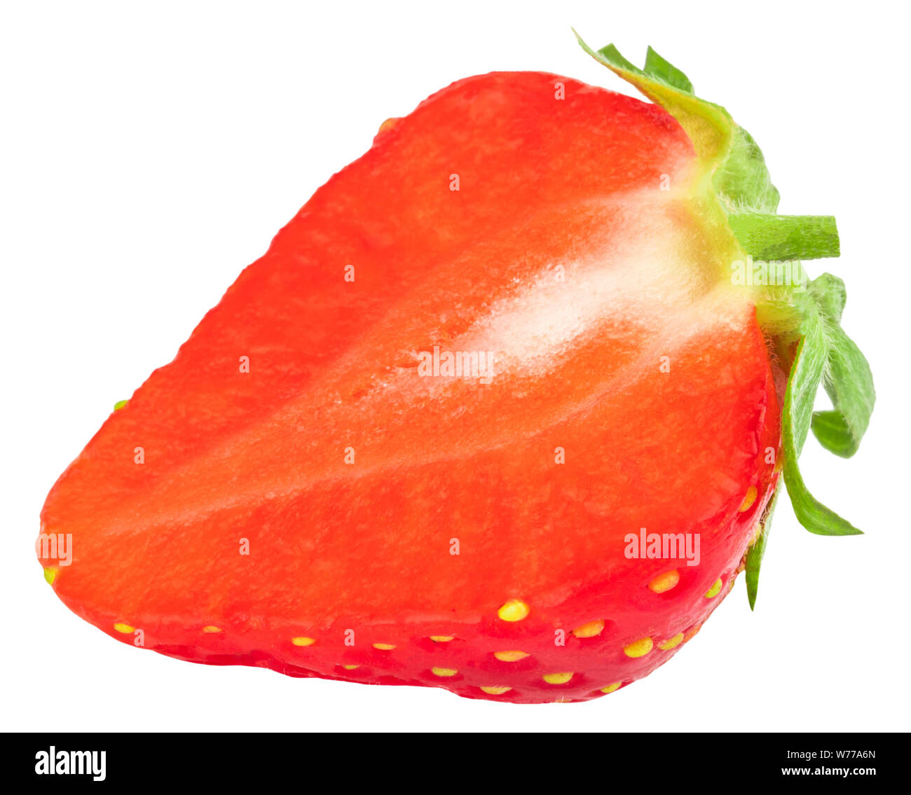 Strawberry half isolated on white background. Clipping Path Stock Photo ...