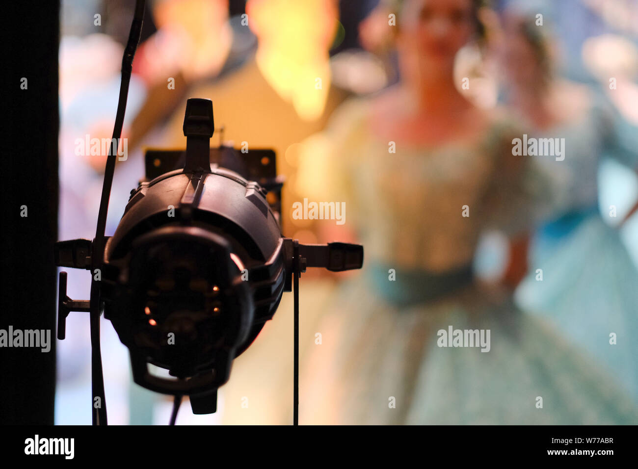Spotlight on the stage of the Opera and Ballet Theater Stock Photo - Alamy