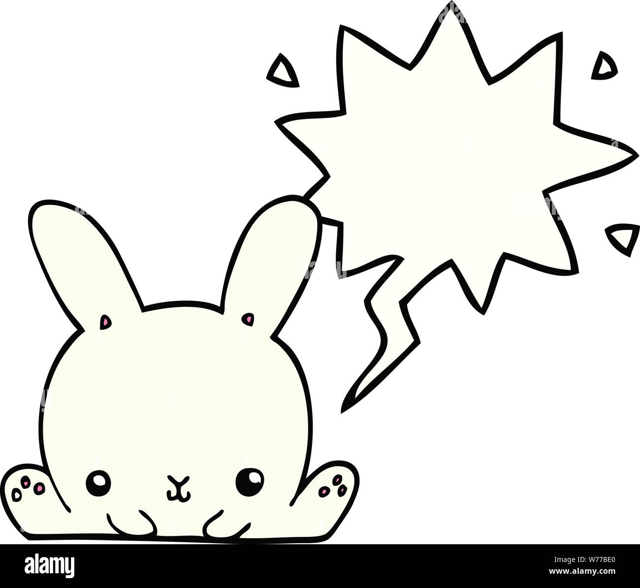 Cartoon illustration rabbit talking Stock Vector Images - Alamy