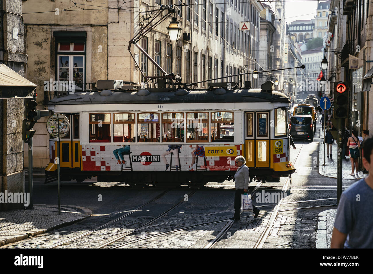 Yellow city tram hi-res stock photography and images - Alamy