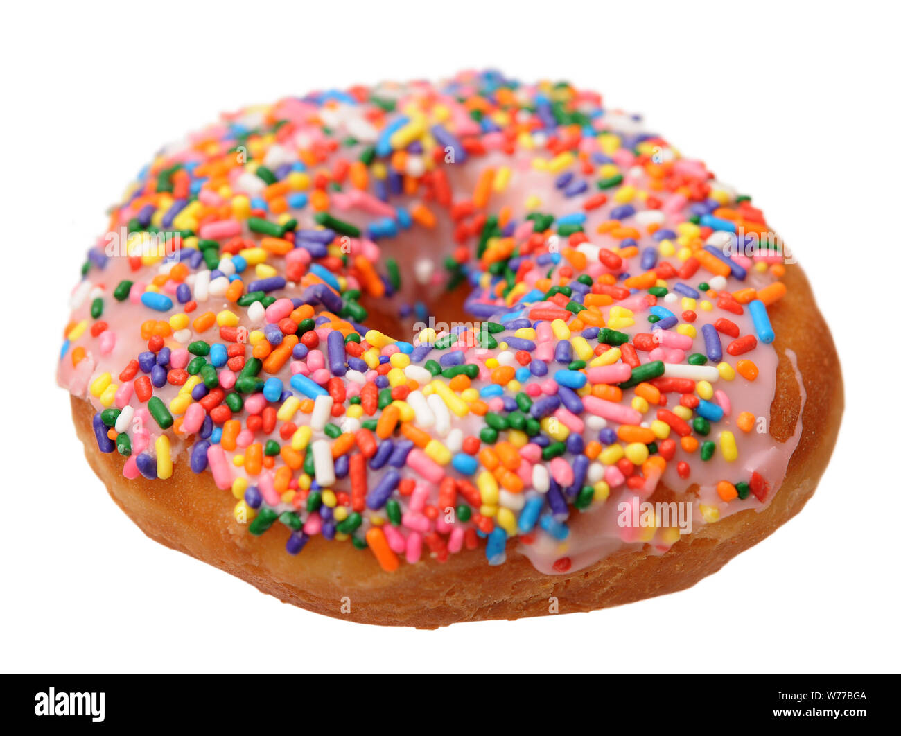colorful sprinkle donut isolate on white Stock Photo - Alamy