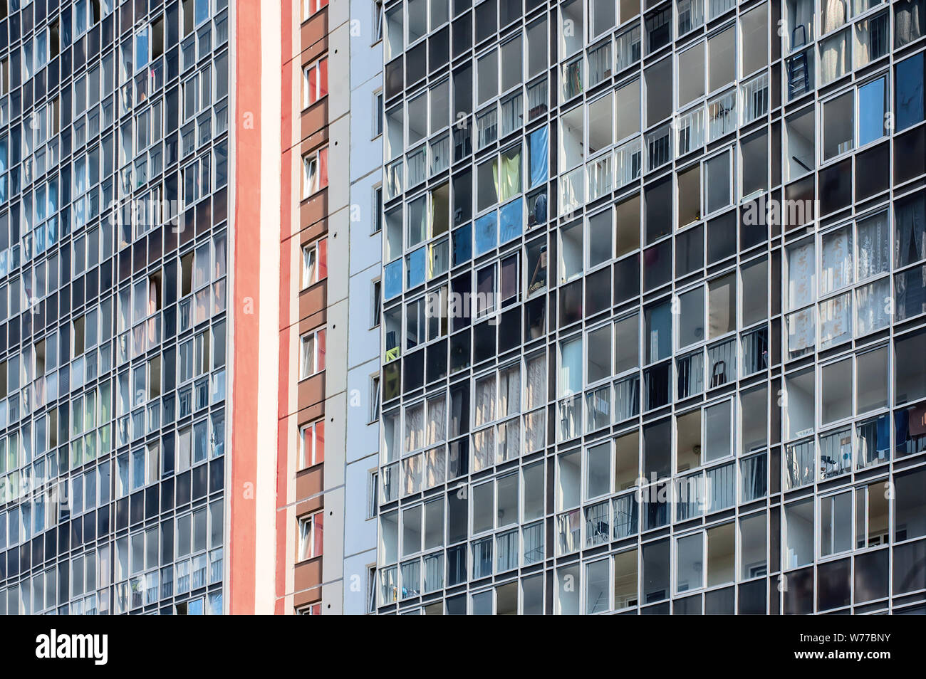 Facade of a typical building in Russia. Housing block Stock Photo - Alamy
