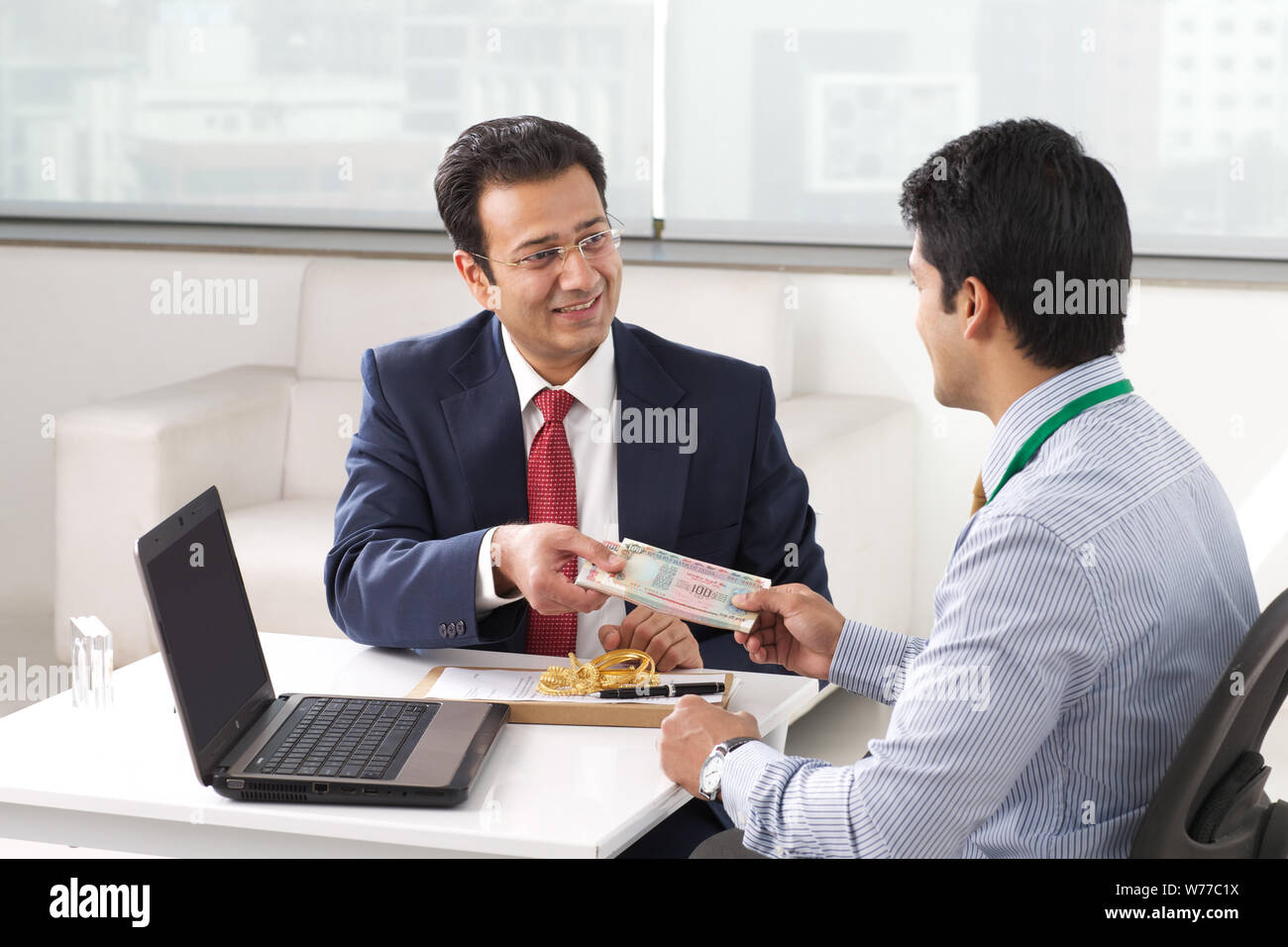 Businessman customer bank hi-res stock photography and images - Alamy