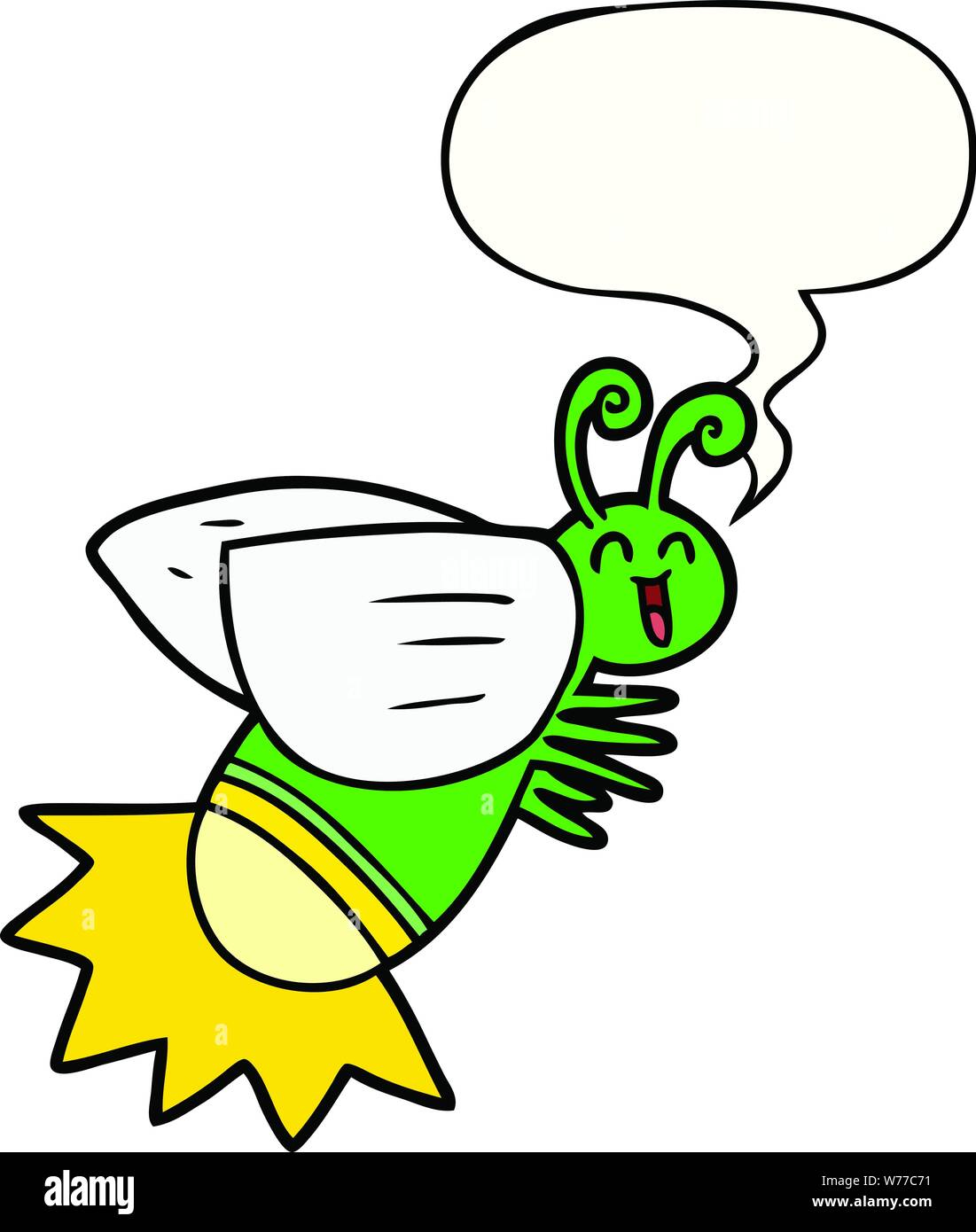 cartoon glow bug with speech bubble Stock Vector Image & Art - Alamy