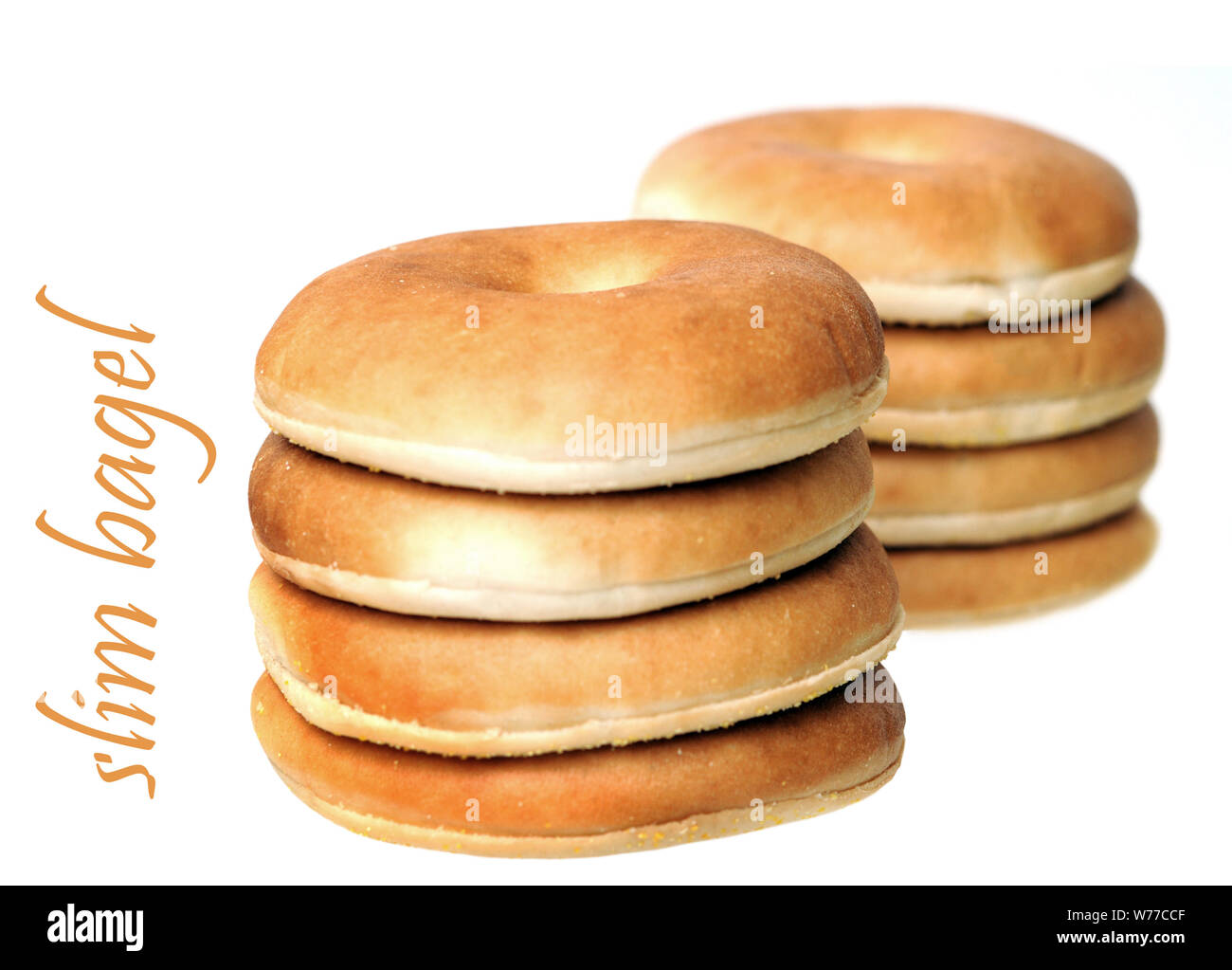 slim bagels isolated on white Stock Photo - Alamy