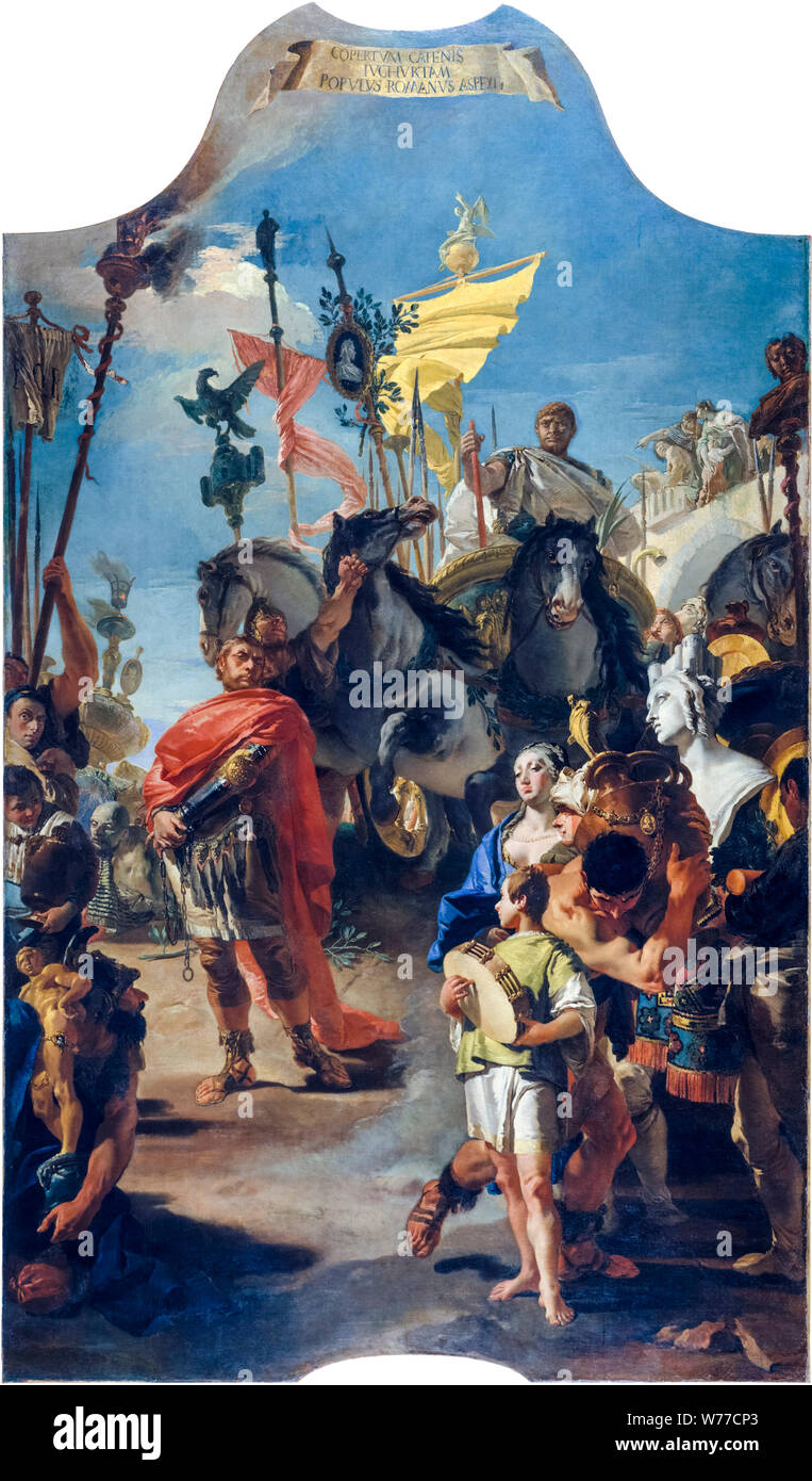 Giovanni Battista Tiepolo, The Triumph of Marius, painting, 1729 Stock ...