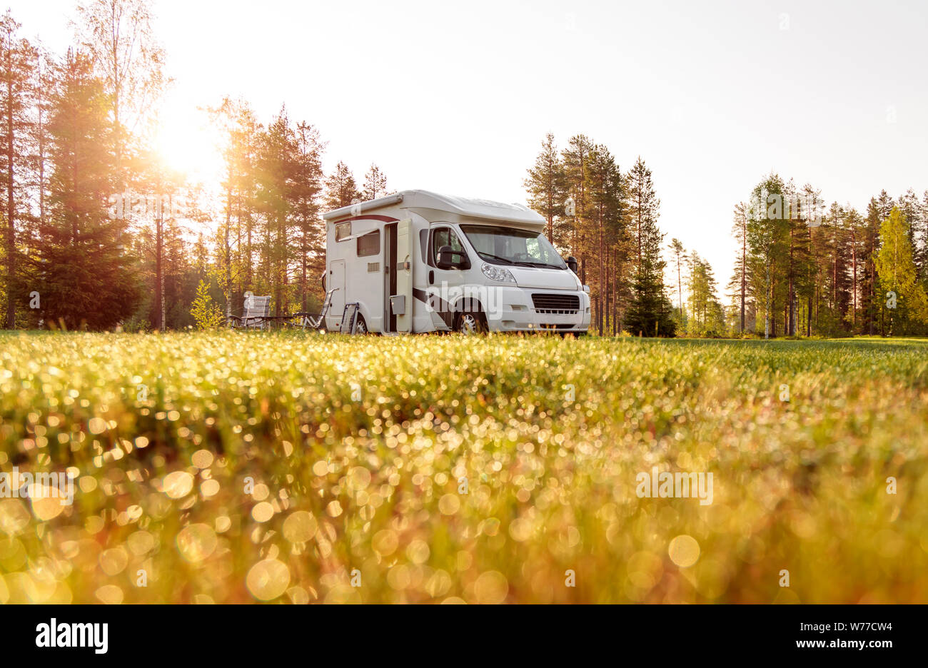 Family vacation travel RV, holiday trip in motorhome, Caravan car ...