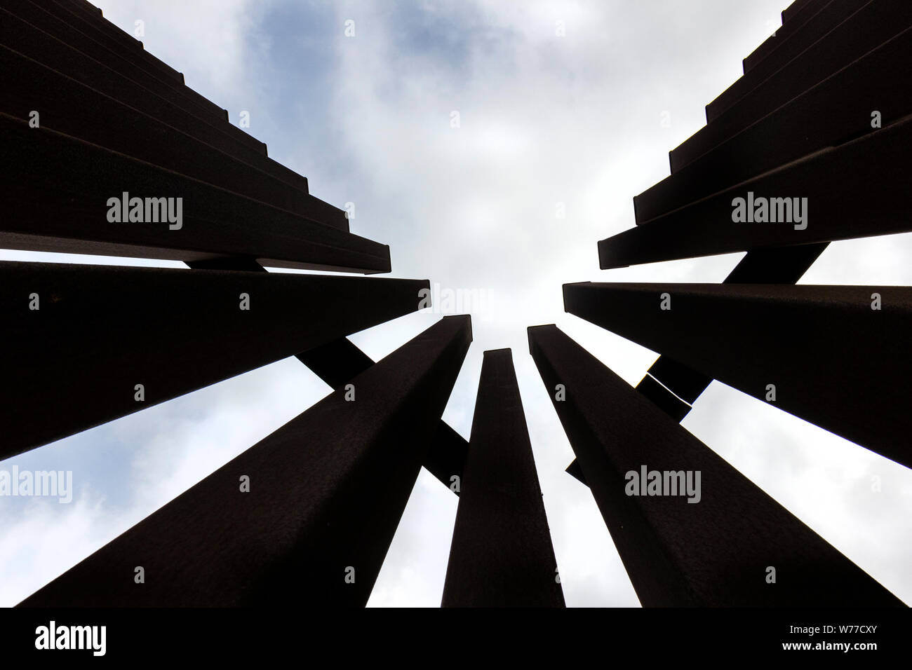 Close up of the metal border fence between USA and Mexico in Los Indios ...