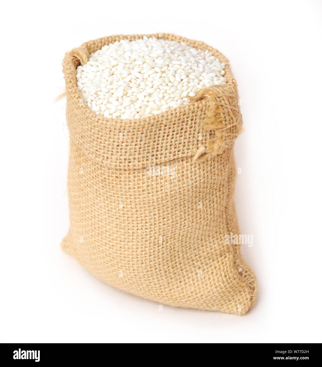 sweet rice in burlap bag Stock Photo - Alamy