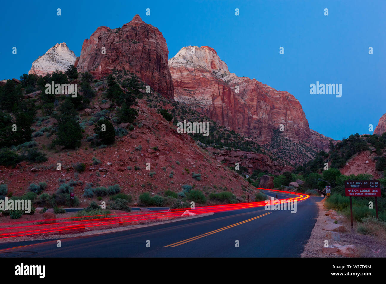 long exposure at Zion National Park Stock Photo - Alamy