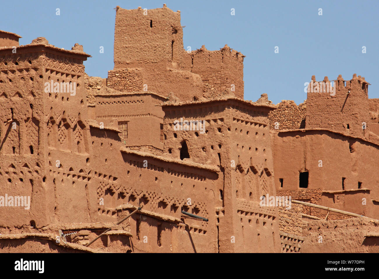 The impressive mud structures and buildings of Ait Benhaddou in Morocco ...