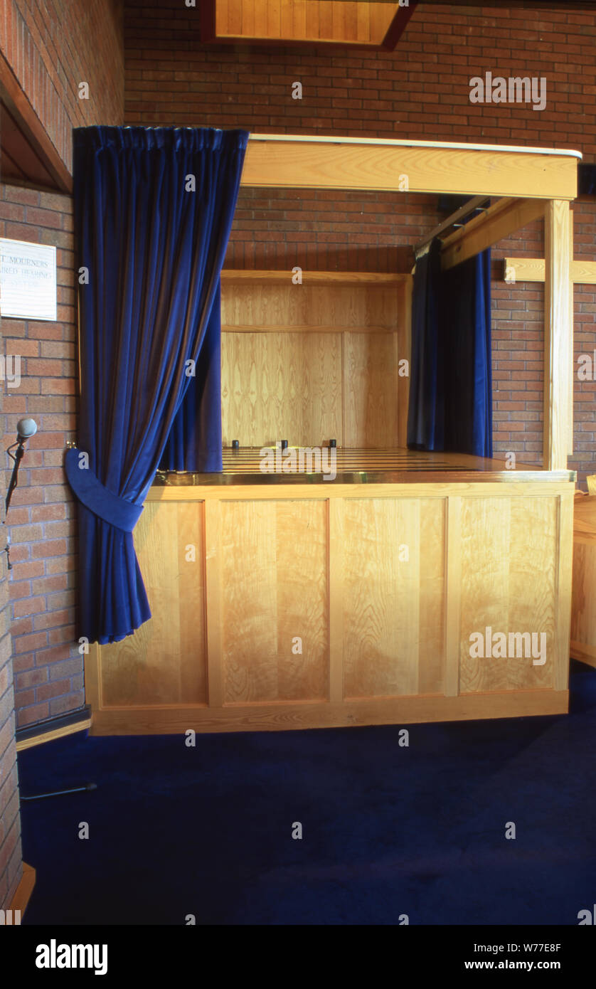 Weeley crematorium chapel interior Stock Photo - Alamy