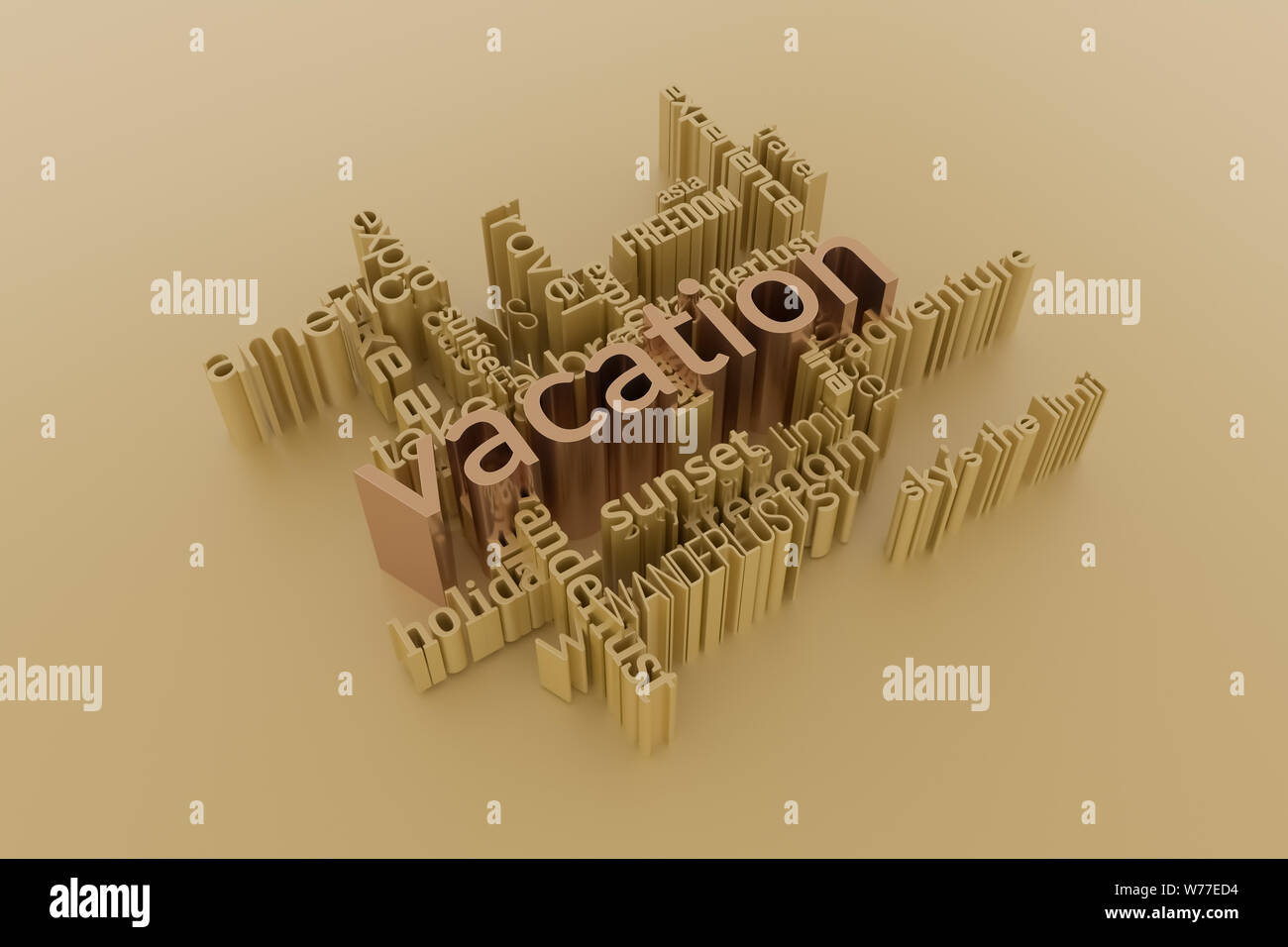 Vacation, travel destination keyword words cloud. For web page or ...