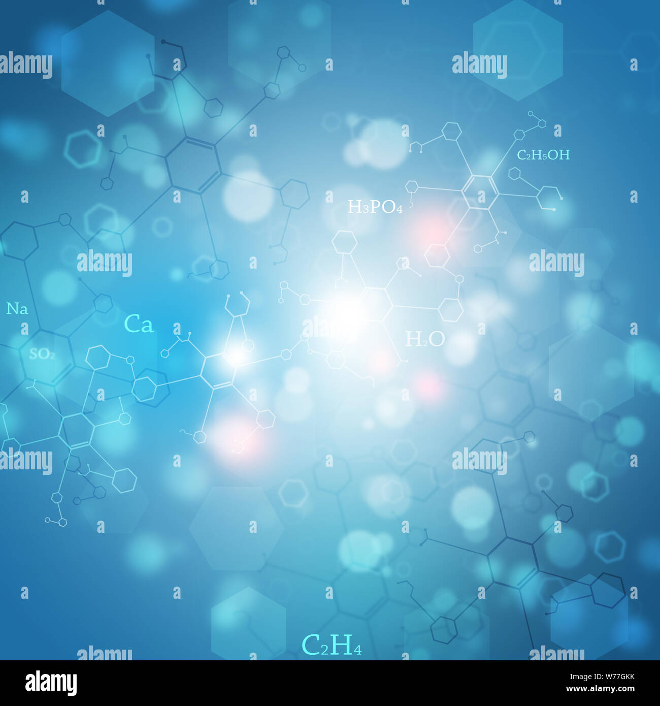 abstract science and technology background with chemistry elements ...