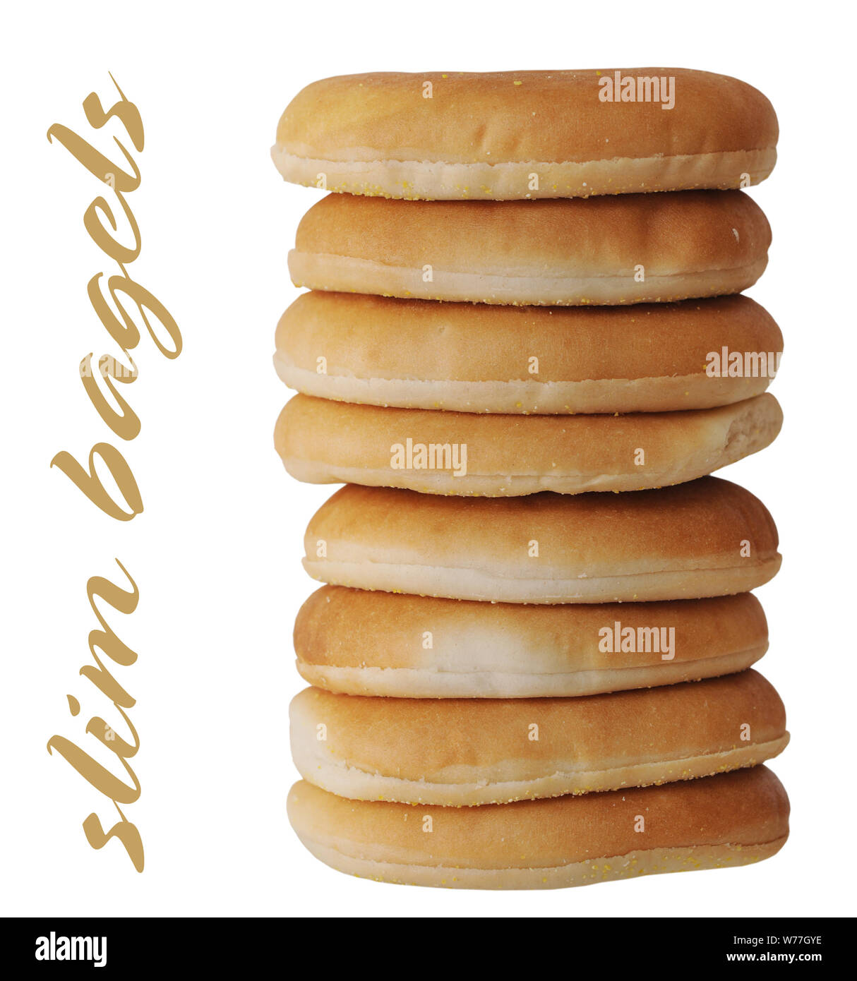 slim bagels isolated on white Stock Photo - Alamy