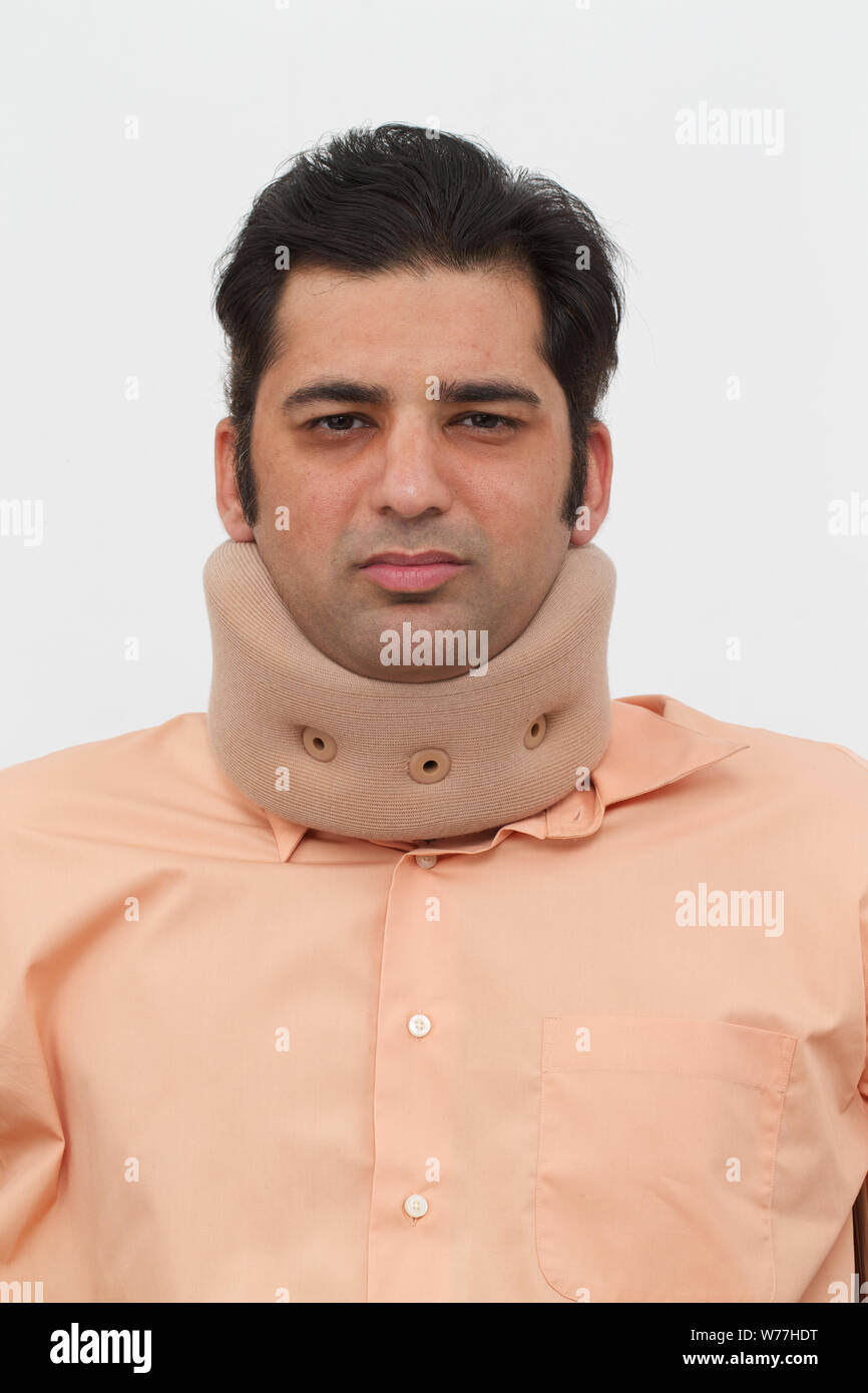 Neck brace man hi-res stock photography and images - Alamy