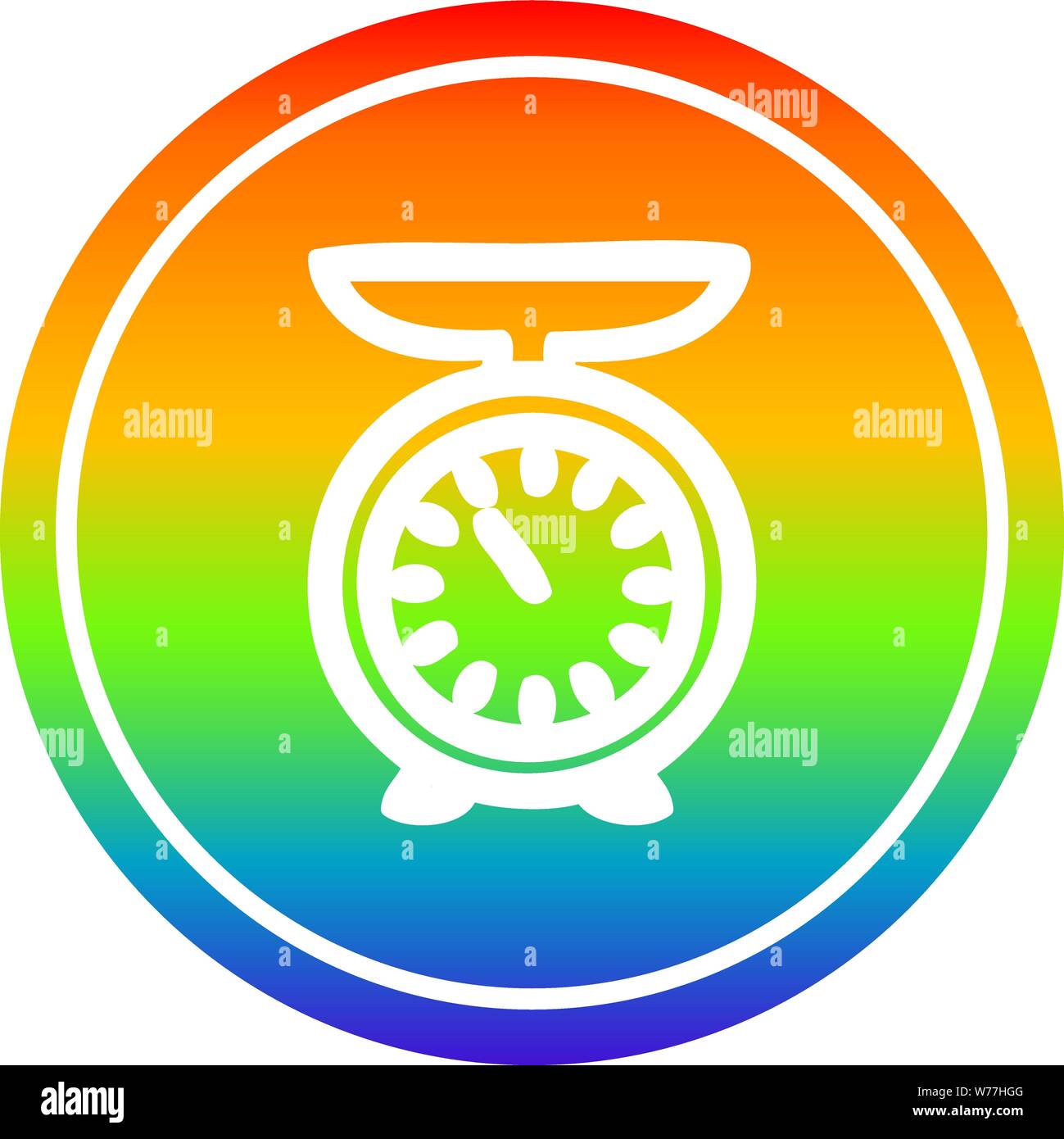 weighing scales circular icon with rainbow gradient finish Stock Vector Image & Art - Alamy
