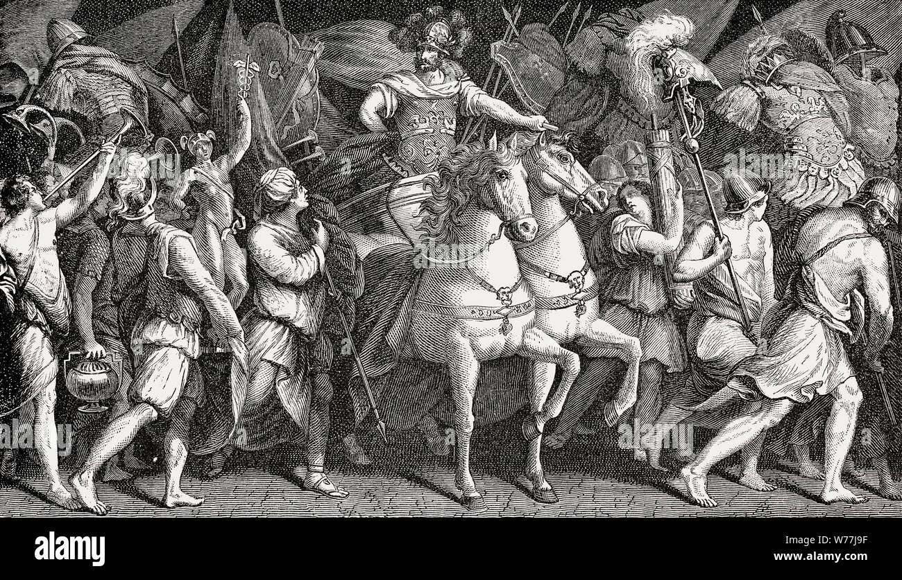 The triumphal parade of Scipio Africanus the Younger, 185–129 BC, Roman ...