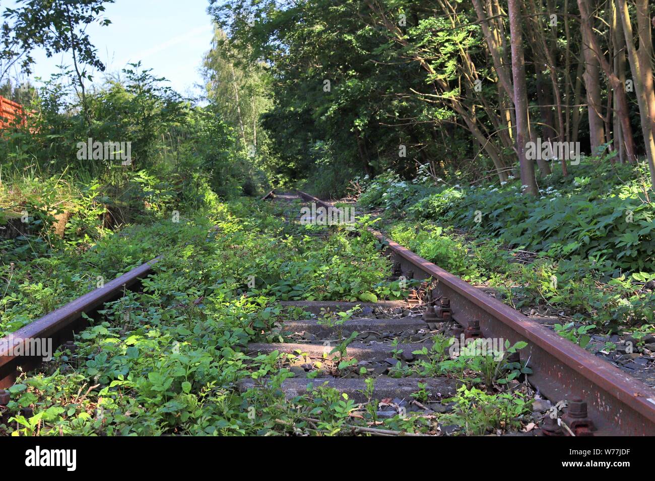 Different detailed views on railroads and rail crossings in germany ...