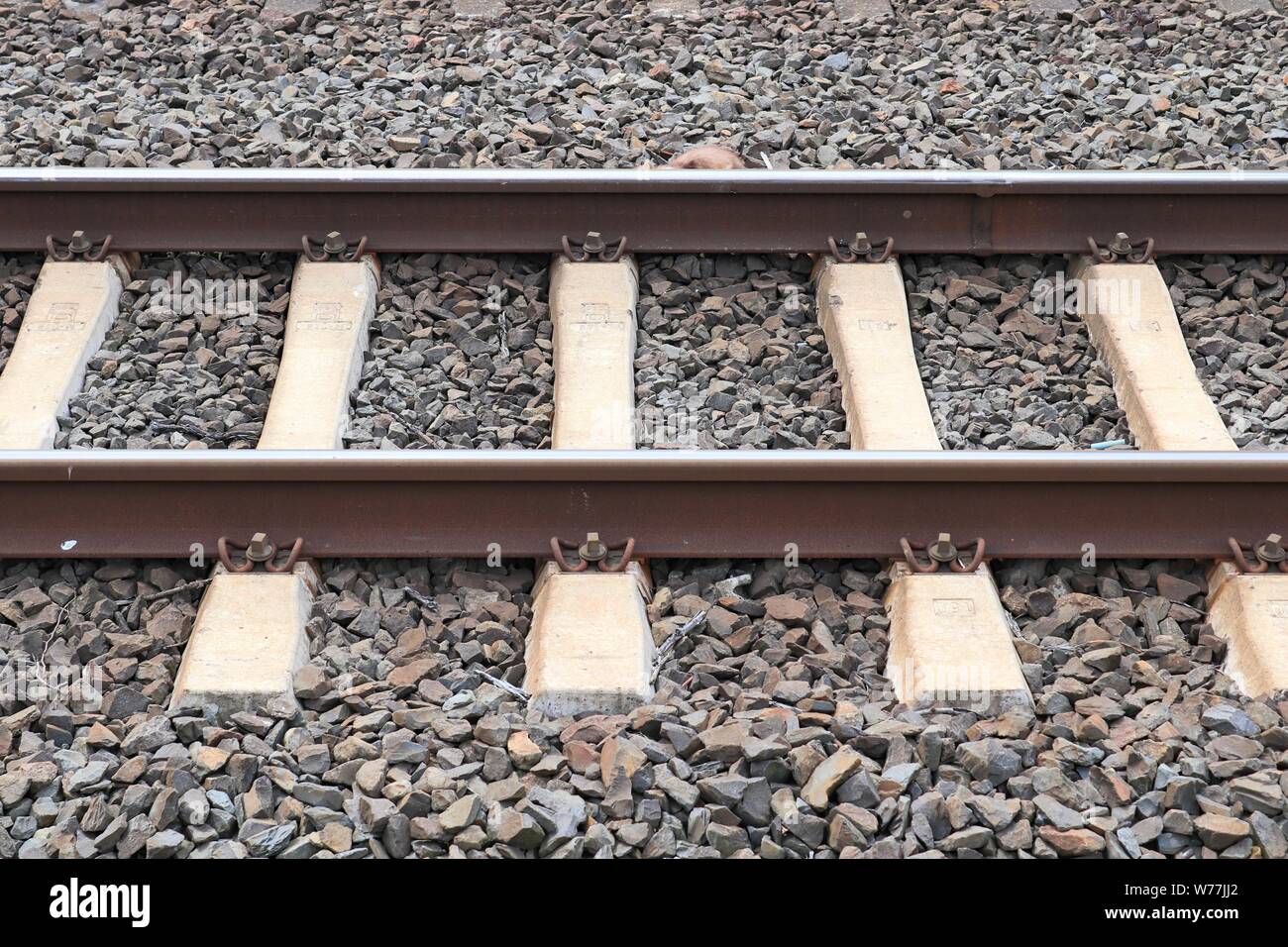 Different detailed views on railroads and rail crossings in germany ...