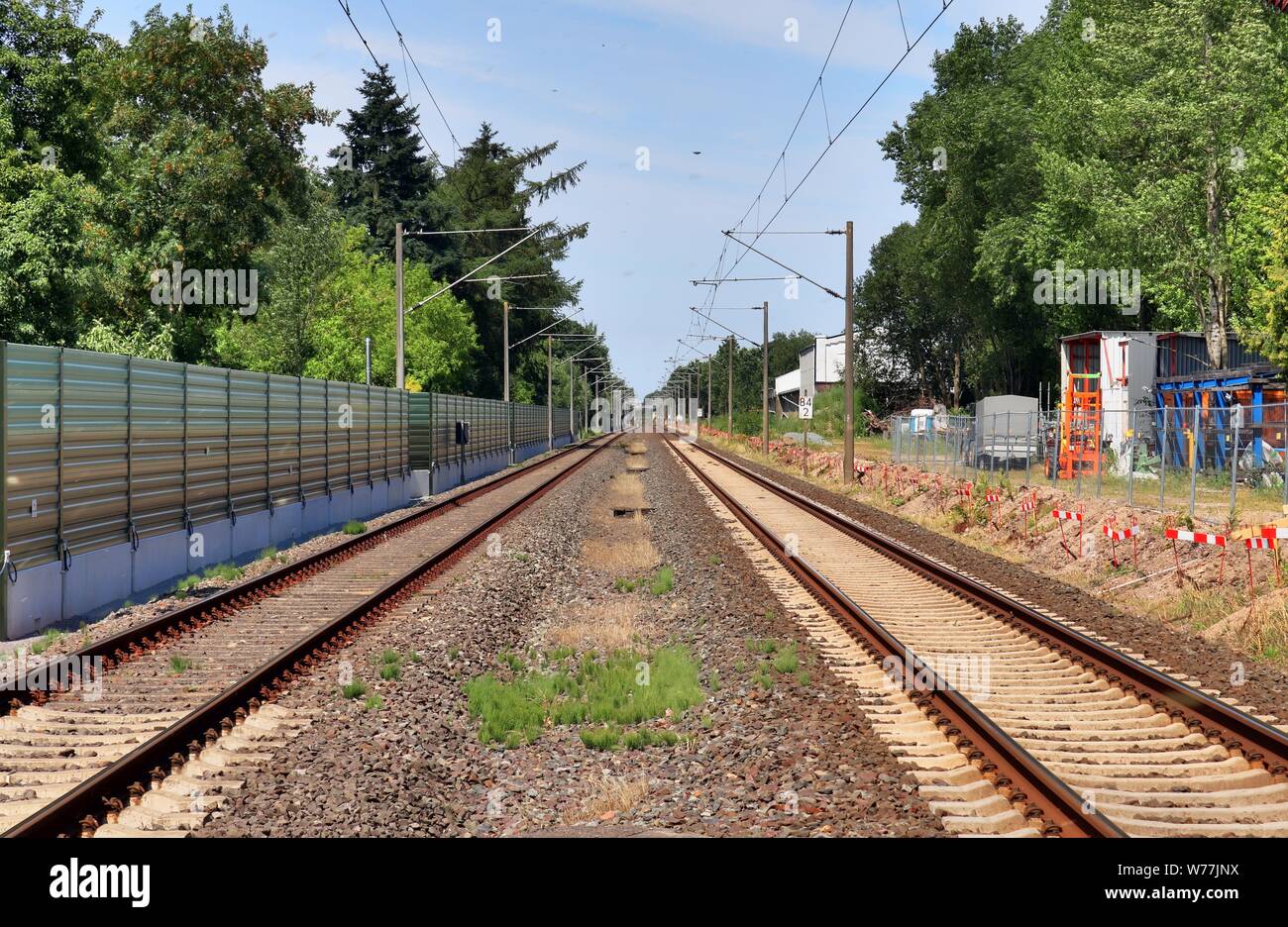 Different detailed views on railroads and rail crossings in germany ...