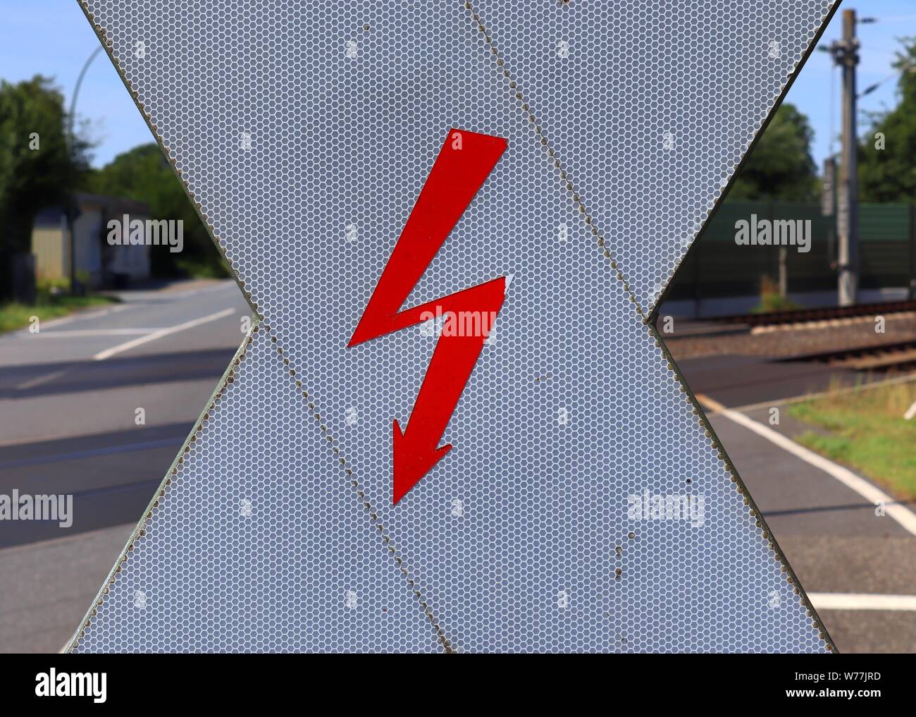 Different detailed views on railroads and rail crossings in germany ...