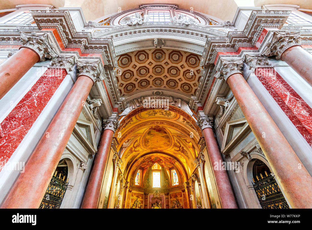 Rome, Italy - 5 April 2016: Basilica of Santa Maria Degli Angeli e dei ...
