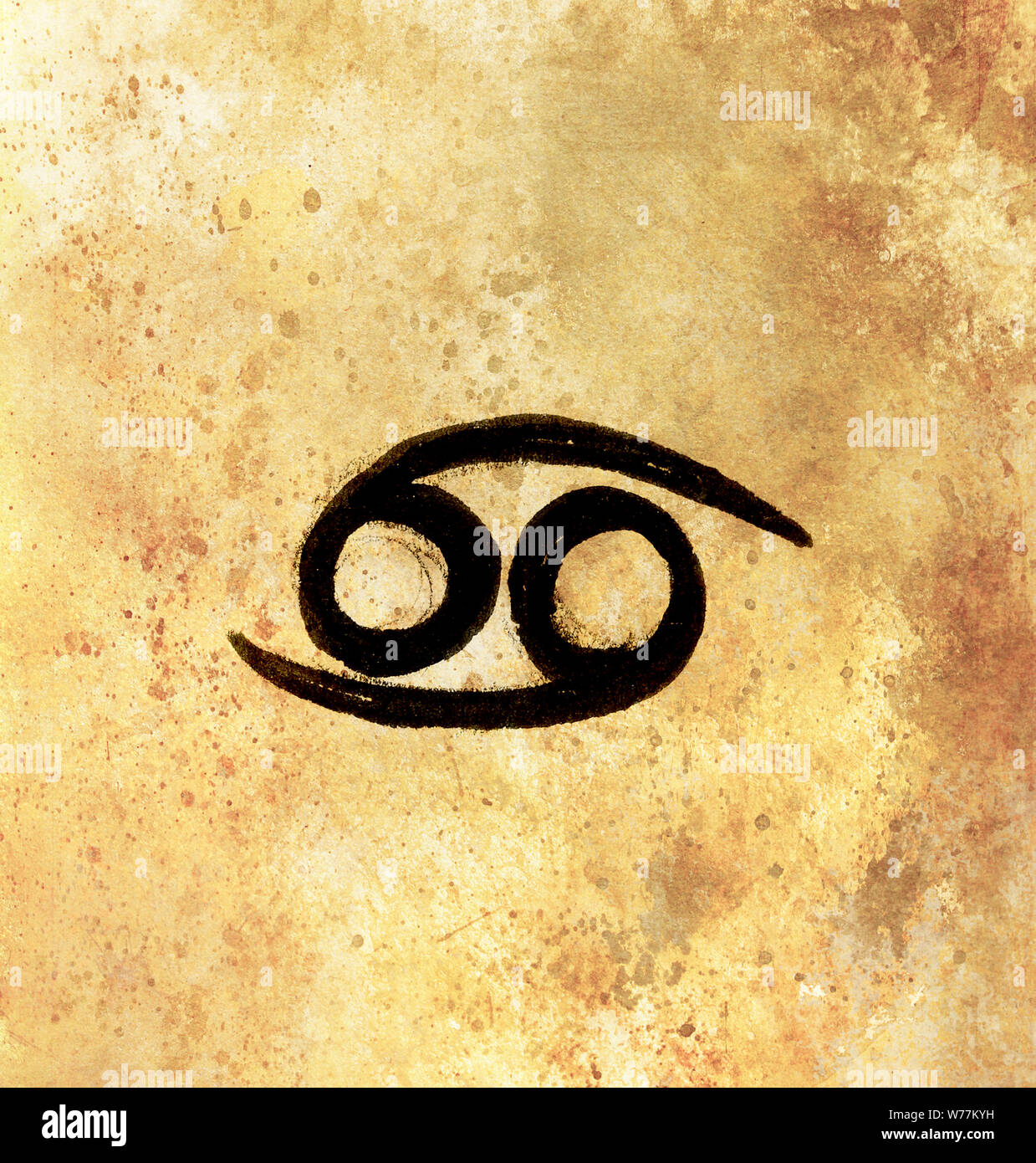 Hand drawn horoscope astrology symbols, sepia color Stock Photo - Alamy