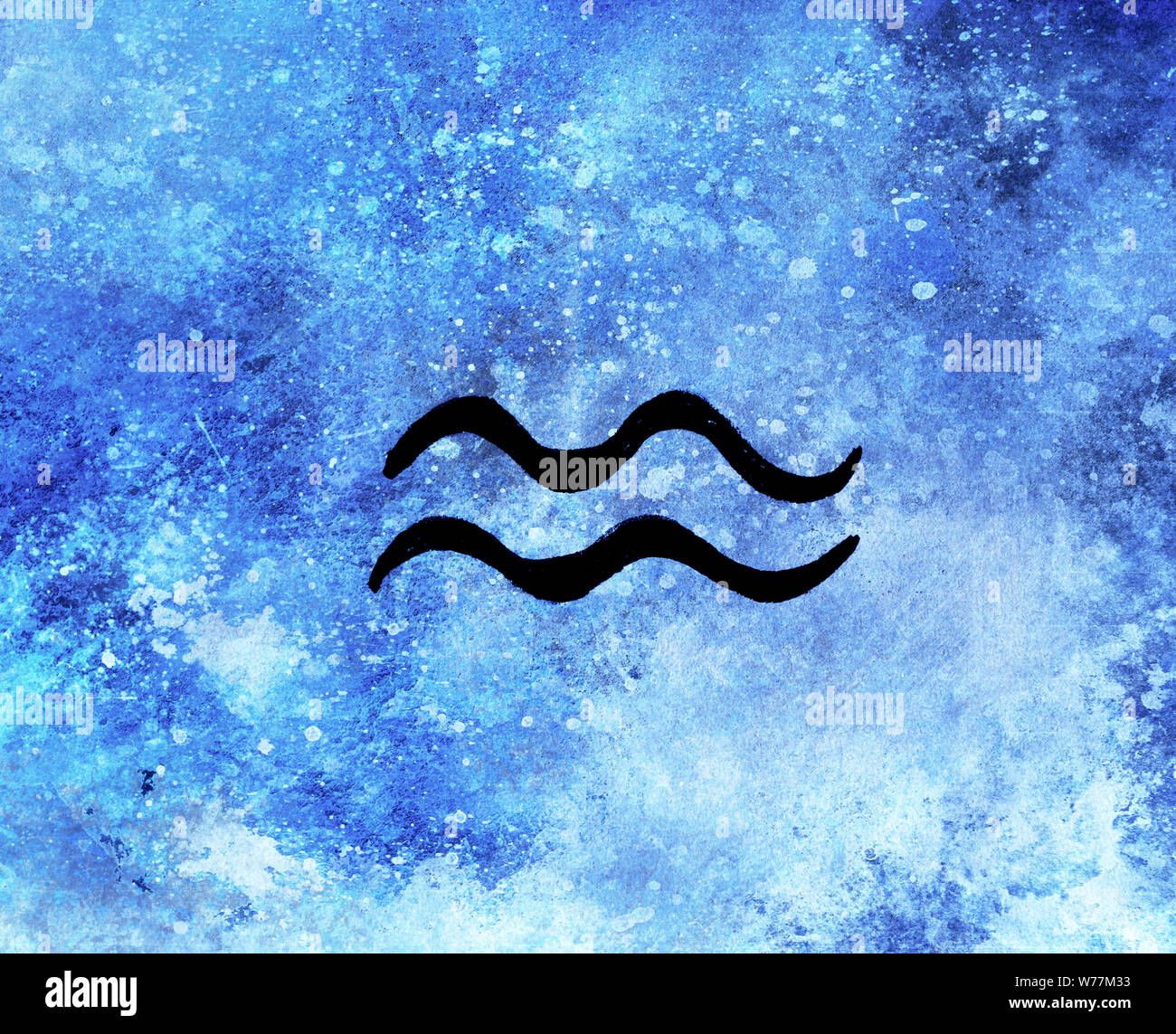 Hand drawn horoscope astrology symbols, blue background Stock Photo - Alamy