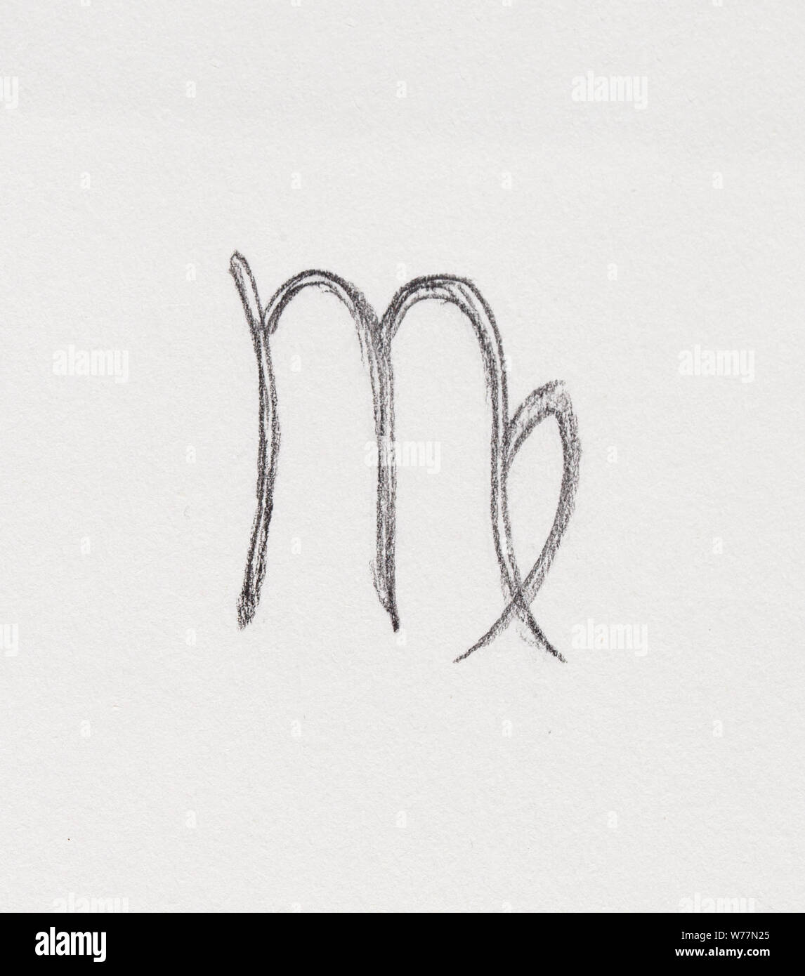 Hand drawn horoscope astrology symbols on paper Stock Photo - Alamy